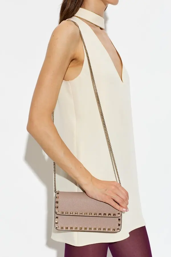 Valentino Garavani Leather Wallet On A Chain