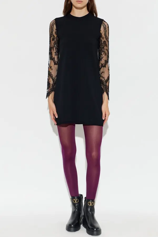 Valentino Garavani Dress With Lace Sleeves