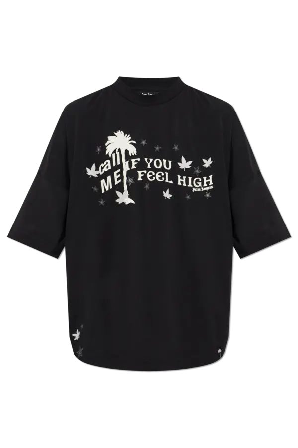 Palm Angels T-shirt With Print - Black