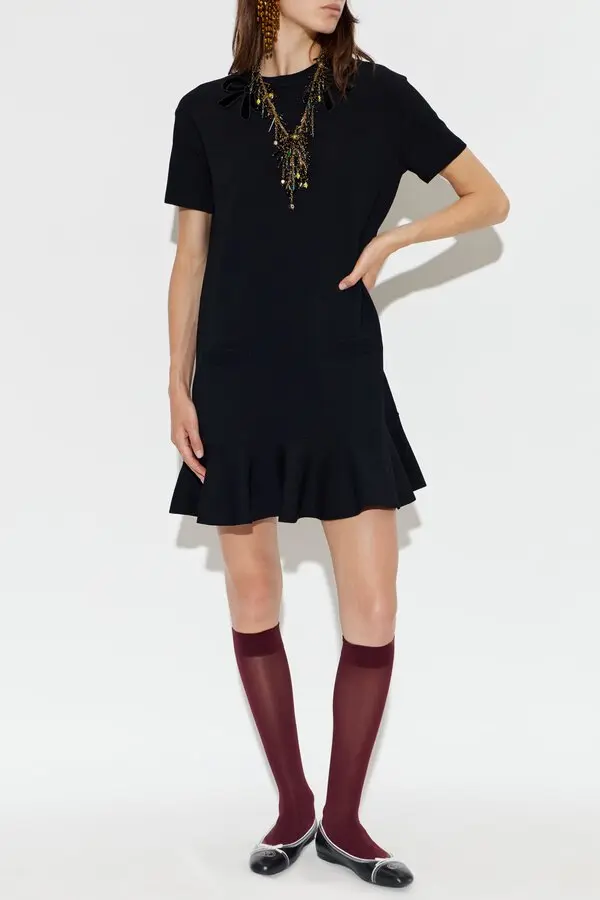 Valentino Garavani Dress With Velvet Appliqués