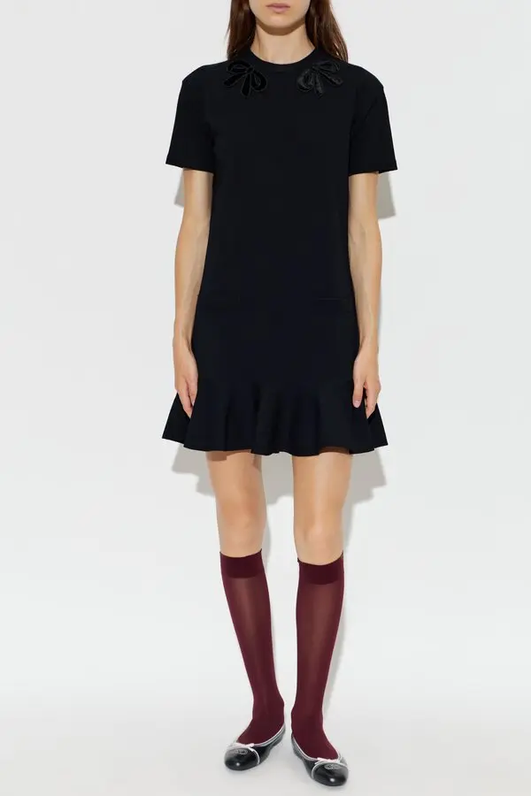 Valentino Garavani Dress With Velvet Appliqués
