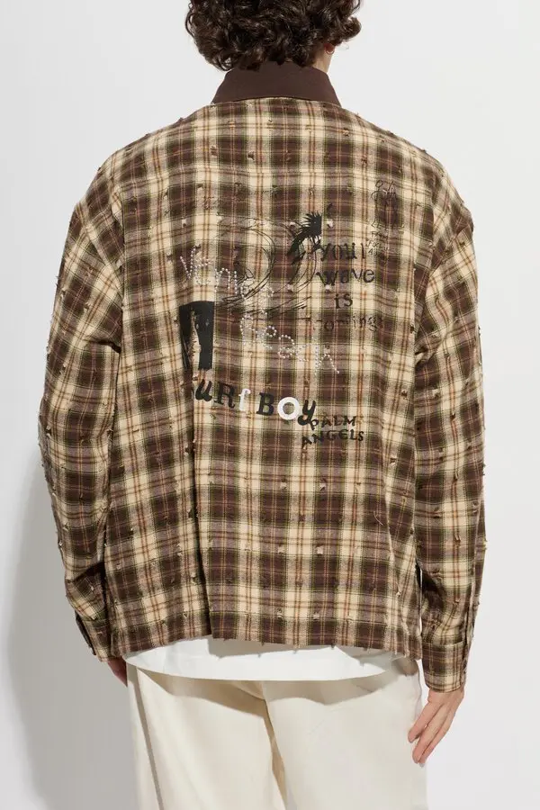 Palm Angels Checked Pattern Shirt