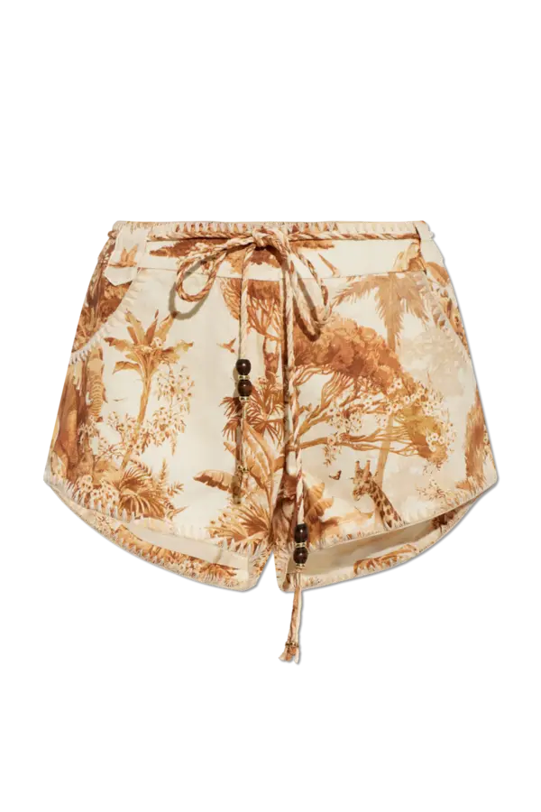 Zimmermann Linen Shorts With Print