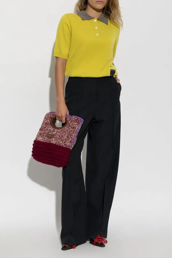 Marni Creased High-waisted Trousers