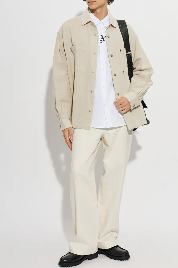 Palm Angels Cotton Linen Blend Shirt