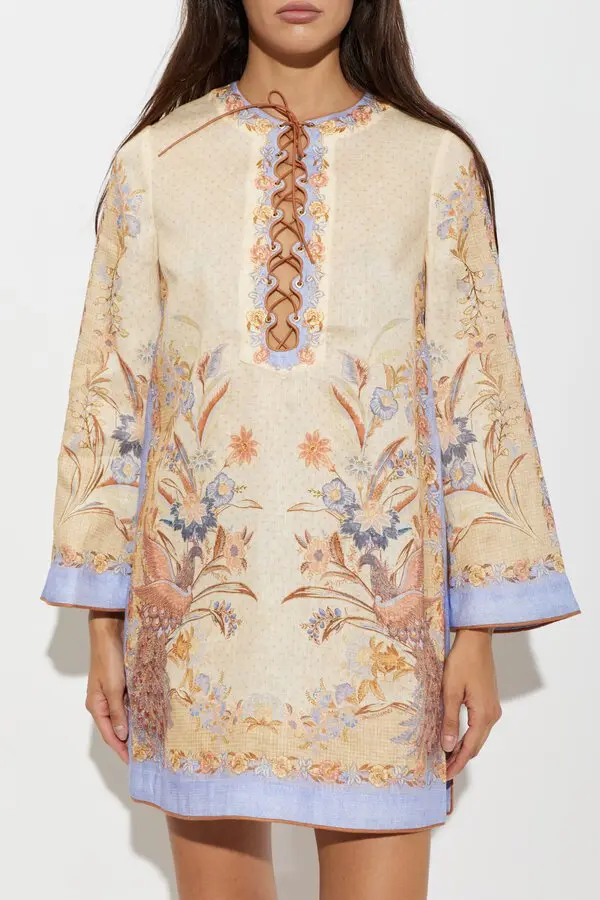 Zimmermann Linen Dress With Print