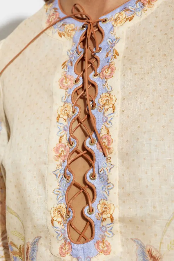 Zimmermann Linen Dress With Print