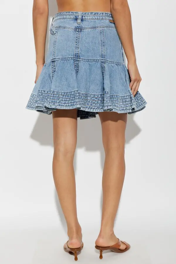 Zimmermann Denim Skirt With Belt