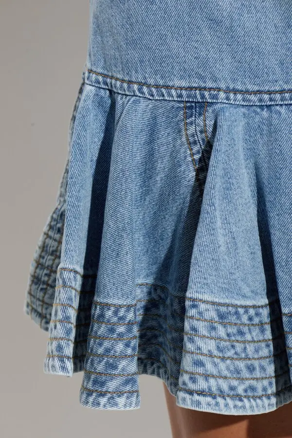 Zimmermann Denim Skirt With Belt