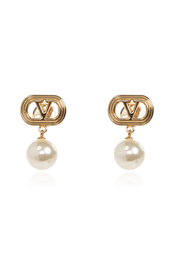 Valentino Garavani Glass Pearl Earrings - Gold