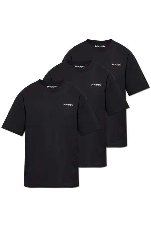 Palm Angels 3-pack Logo T-shirts - Black