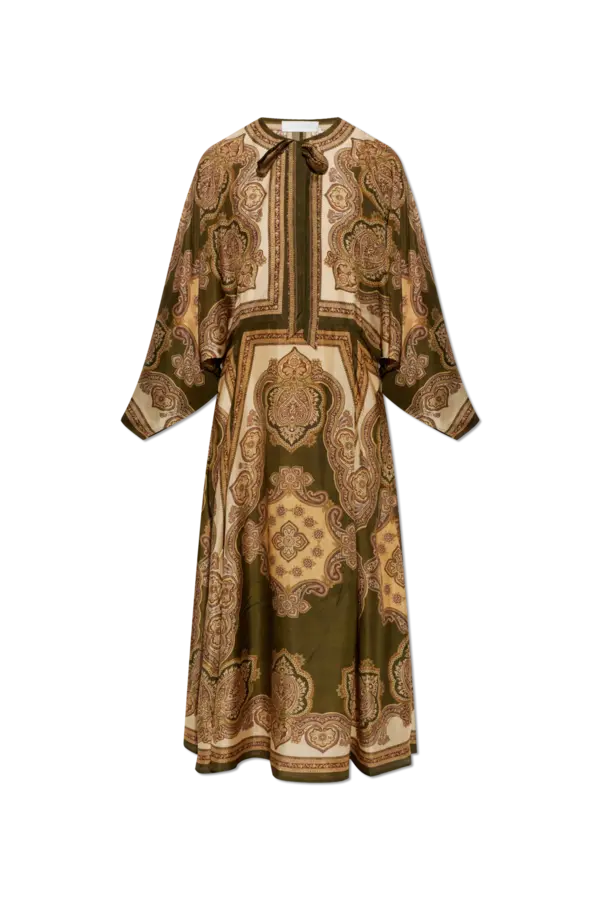 Zimmermann Silk Dress With Wide Sleeves - Multicolour