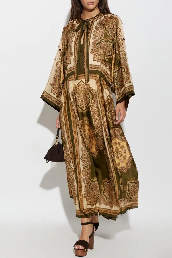 Zimmermann Silk Dress With Wide Sleeves