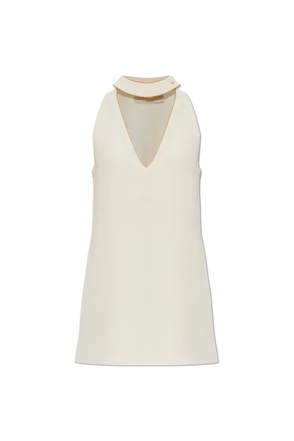 Valentino Garavani Dress With V-neckline - Cream
