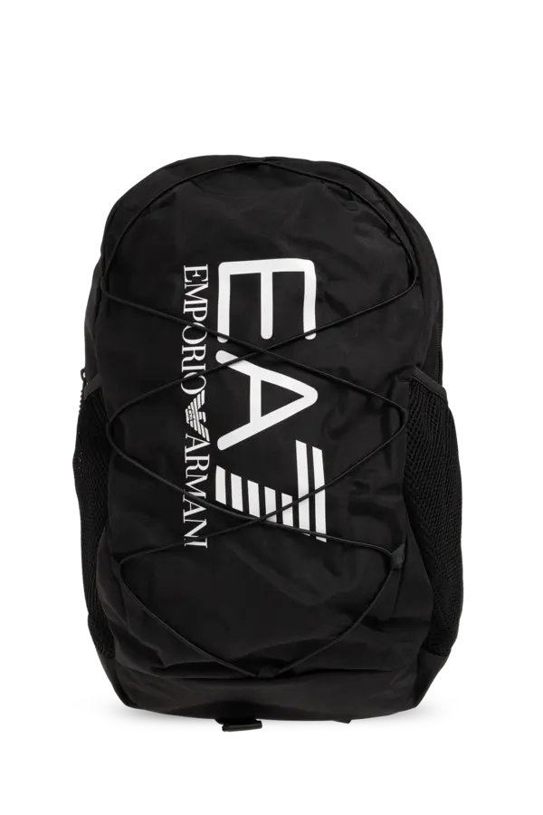 EA7 Backpack With Printed Logo - Black