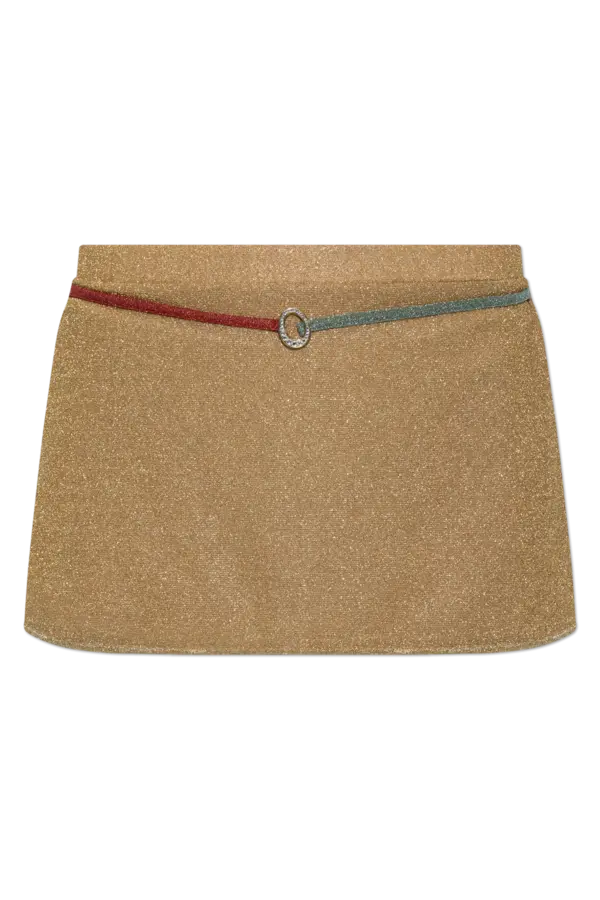Oseree Short Skirt With Lurex Thread