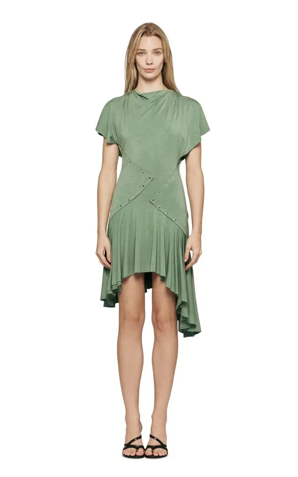 Christopher Esber Tai Rivet Jersey Tee Mini Dress