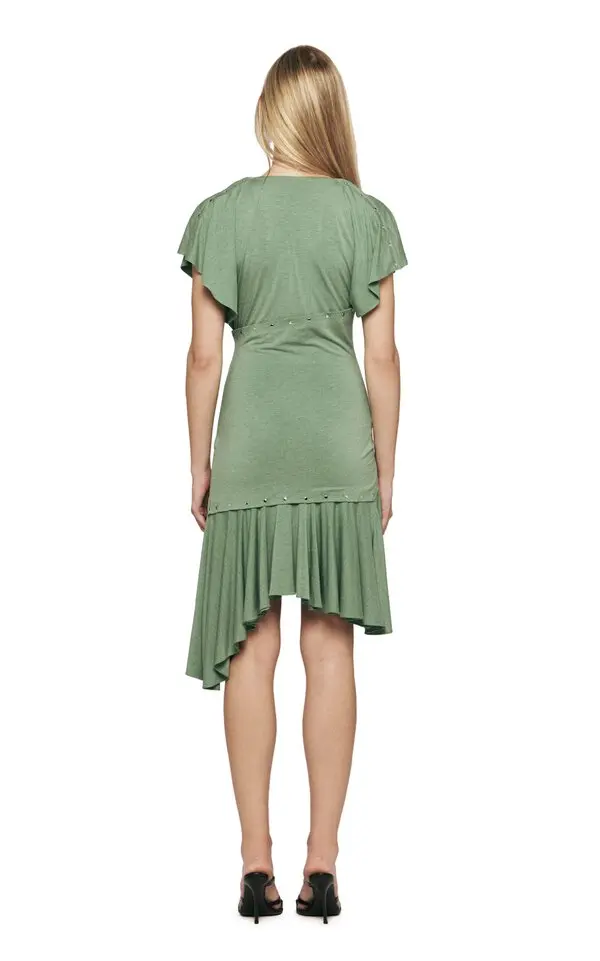 Christopher Esber Tai Rivet Jersey Tee Mini Dress