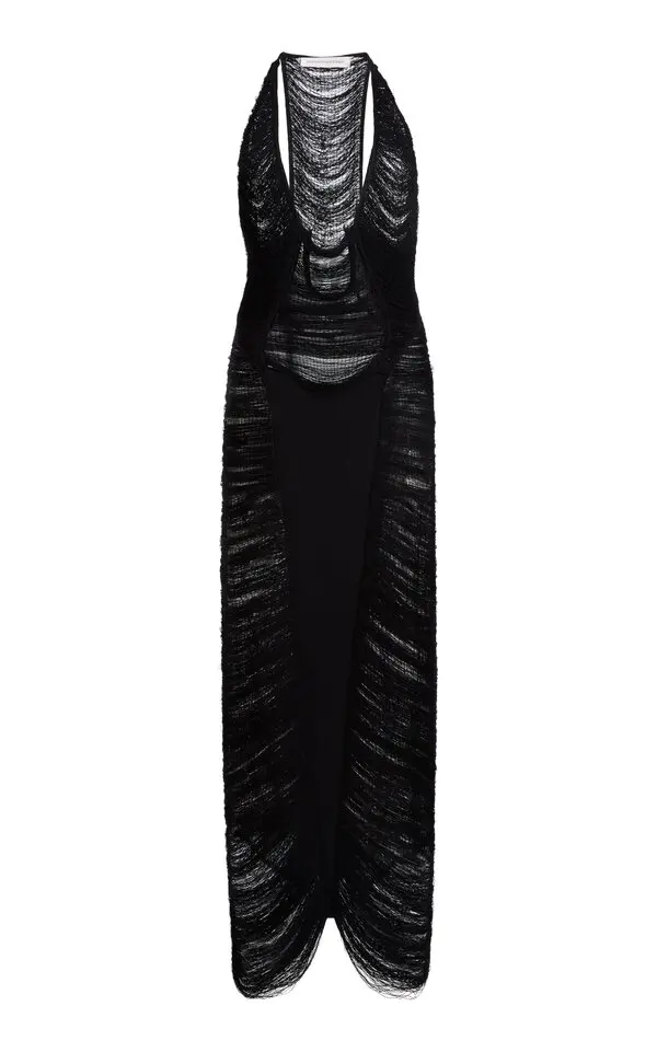 Christopher Esber Fringed Knit Maxi Dress