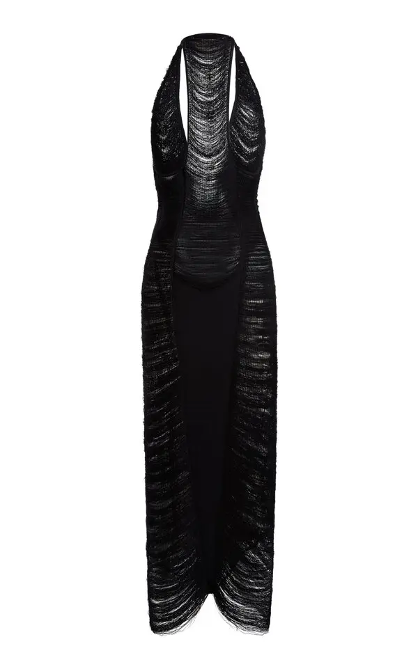 Christopher Esber Fringed Knit Maxi Dress