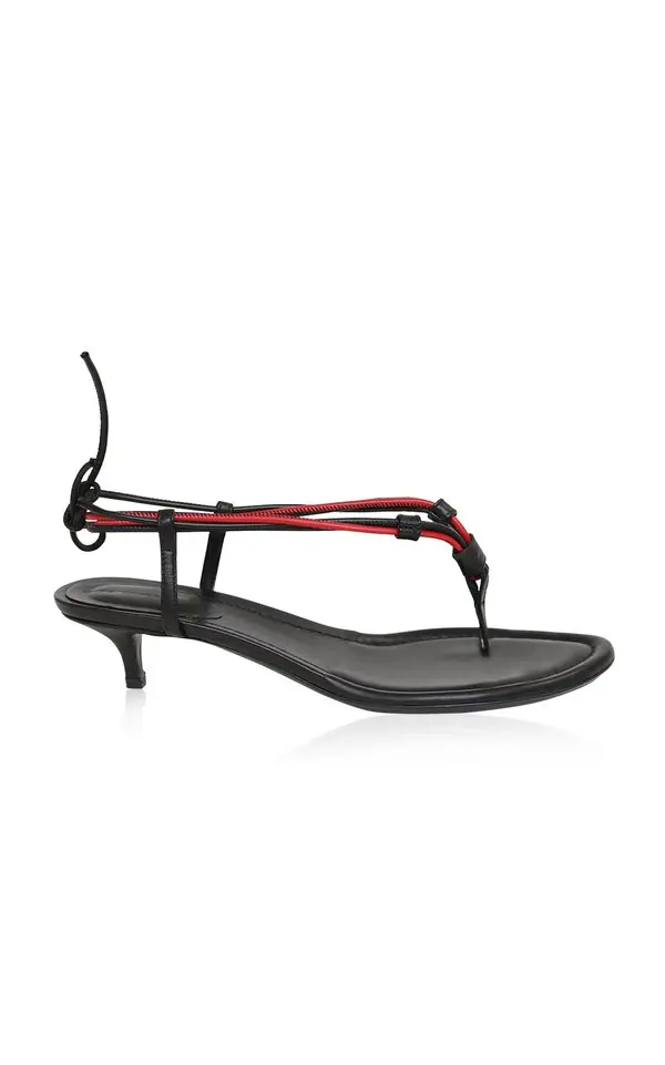 Christopher Esber Lasso Flip Flop Micro Heel - Black