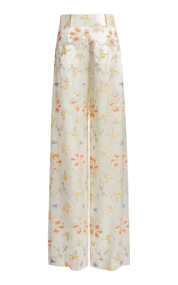 Christopher Esber Heirloom Brocade Silk Straight Leg Trousers
