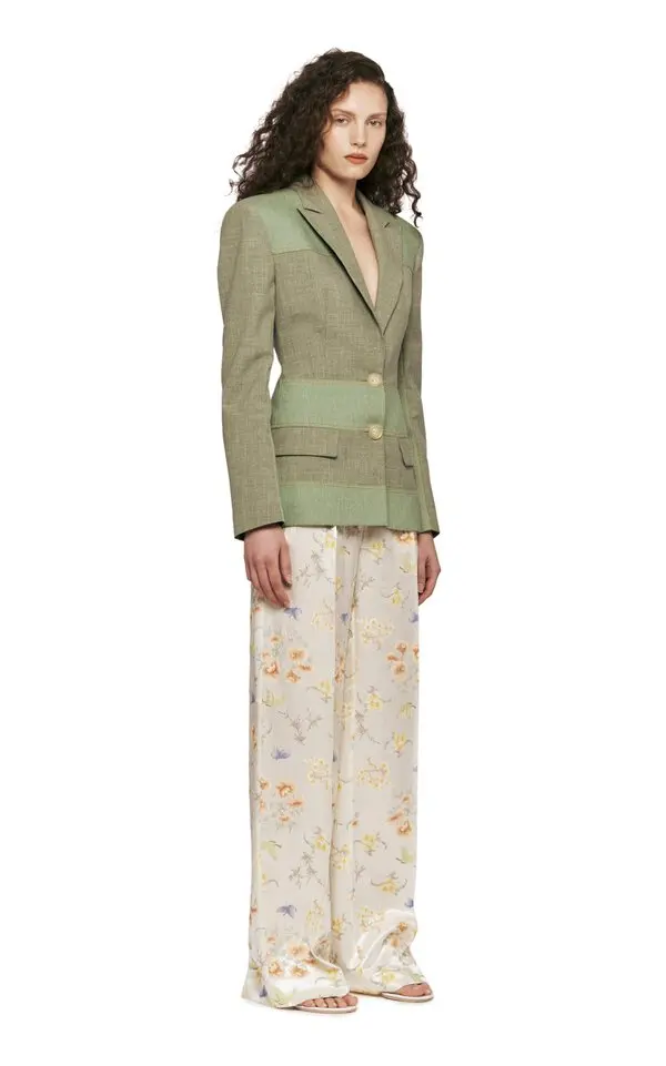Christopher Esber Heirloom Brocade Silk Straight Leg Trousers
