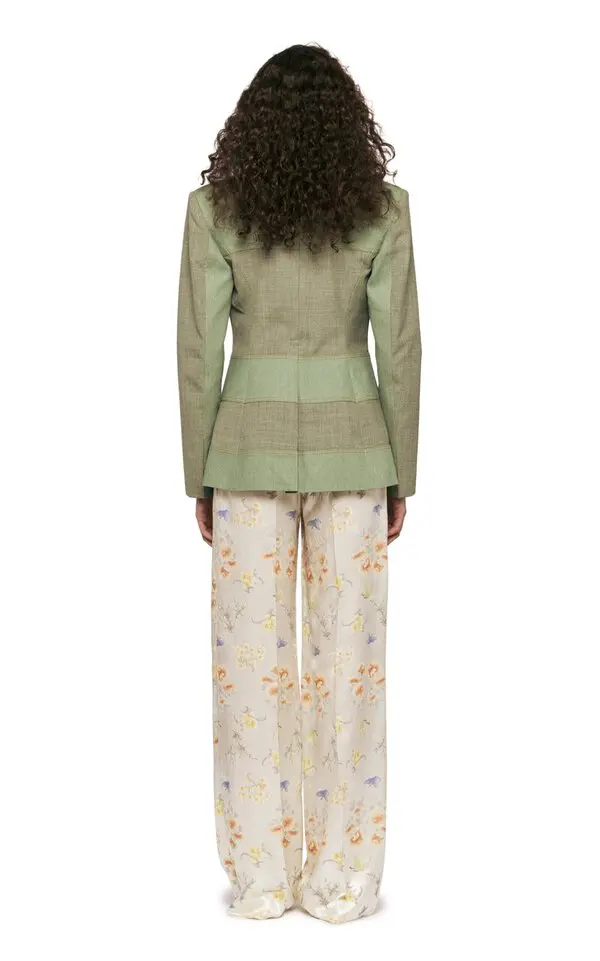 Christopher Esber Heirloom Brocade Silk Straight Leg Trousers
