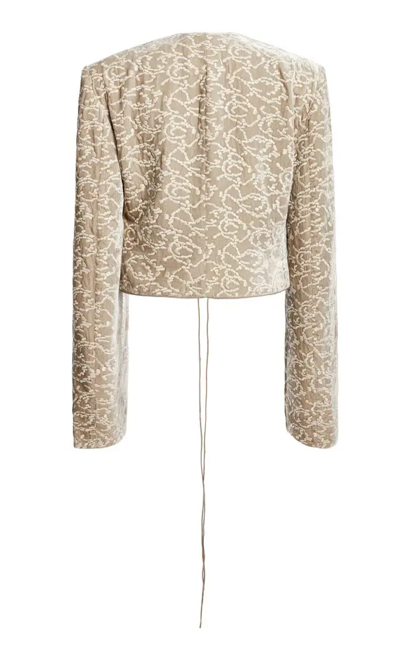 Christopher Esber Embroidered Velvet Silk Tie Jacket