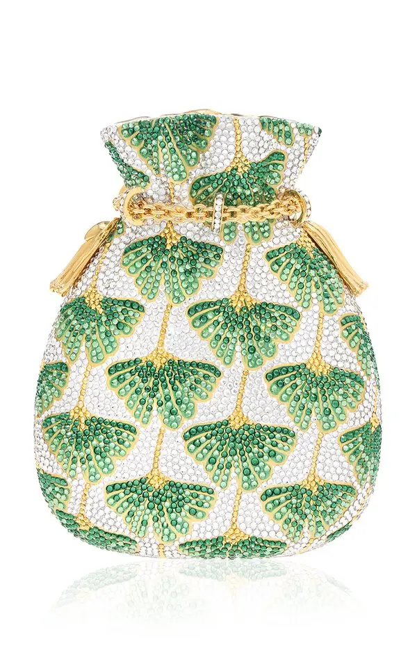 Judith Leiber Ginkgo Pouch Clutch - Green