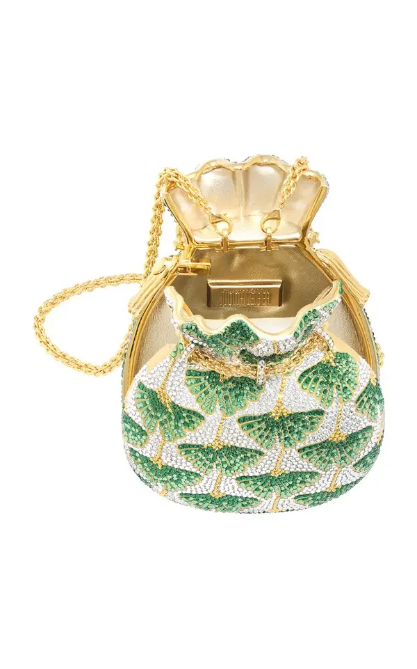 Judith Leiber Ginkgo Pouch Clutch - Green