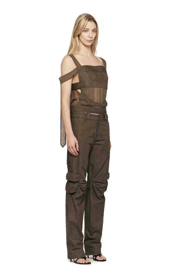 Christopher Esber Cleo Utility Cotton-silk Suspended Top