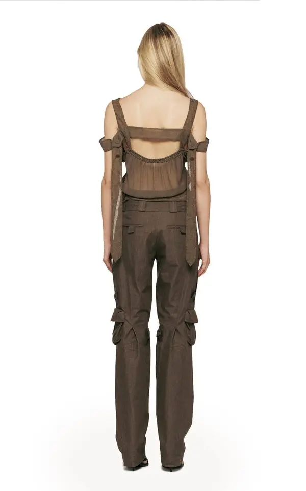Christopher Esber Cleo Utility Cotton-silk Suspended Top