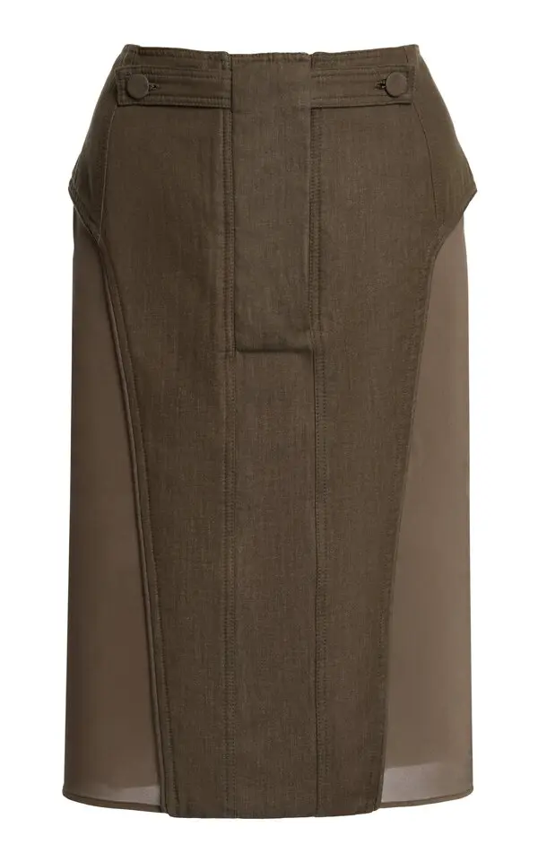 Christopher Esber Cleo Utility Cotton Midi Skirt