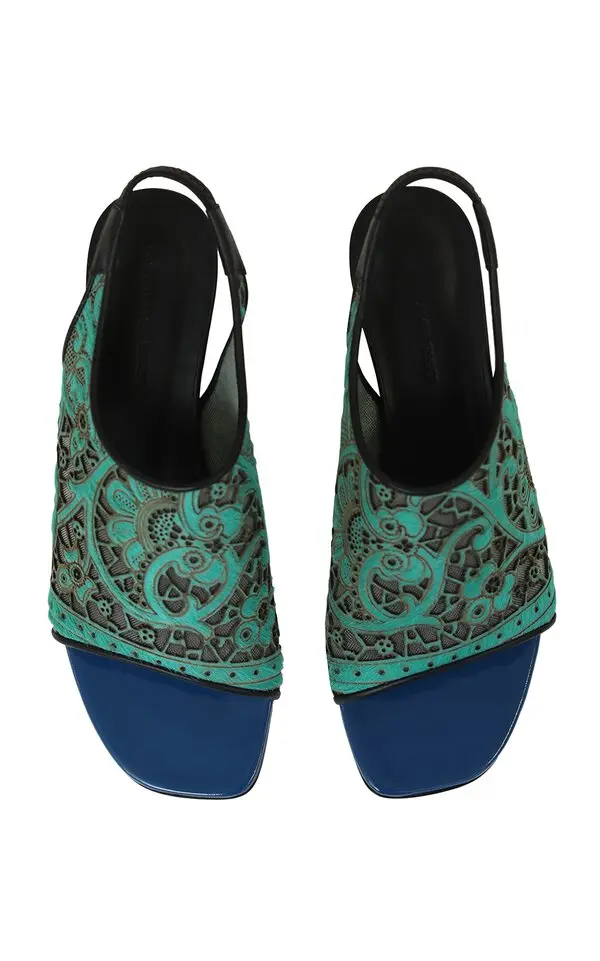 Christopher Esber Leandra Lasercut Calf Hair Heel
