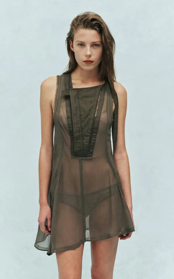 Christopher Esber Cleo Utility Cotton-silk Mini Dress