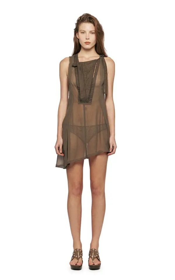 Christopher Esber Cleo Utility Cotton-silk Mini Dress