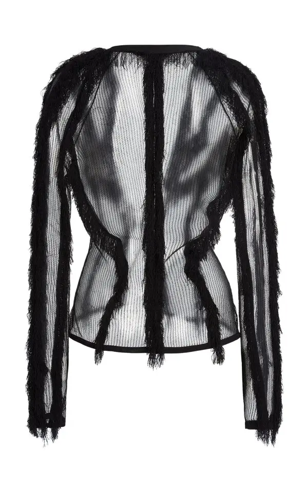 Christopher Esber Ravelle Sheer Knit Top