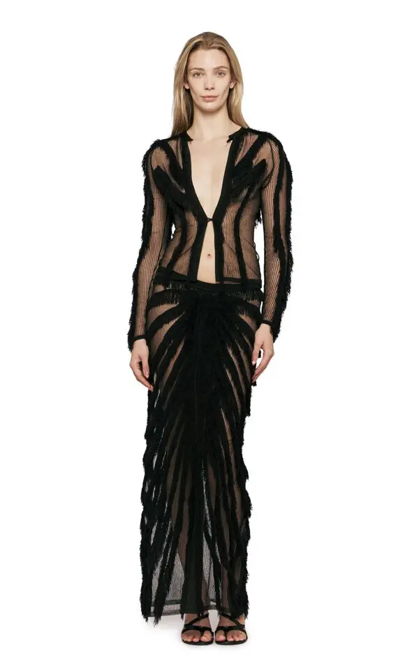 Christopher Esber Ravelle Sheer Knit Top