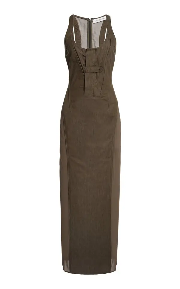 Christopher Esber Cleo Utility Cotton Tank Maxi Dress