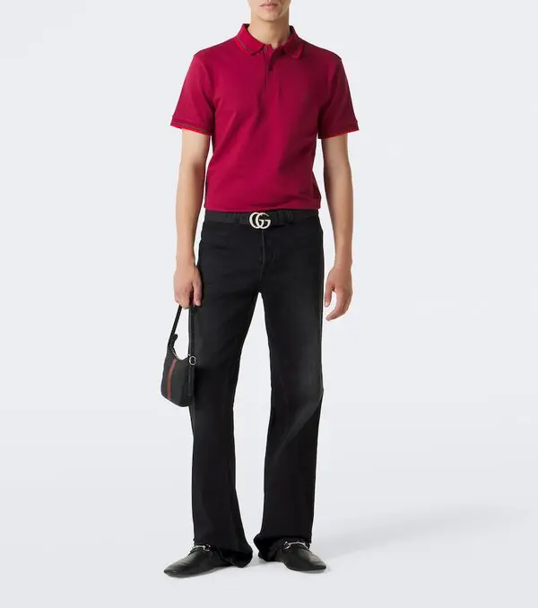 Gucci Cotton-blend Piqu� Polo Shirt