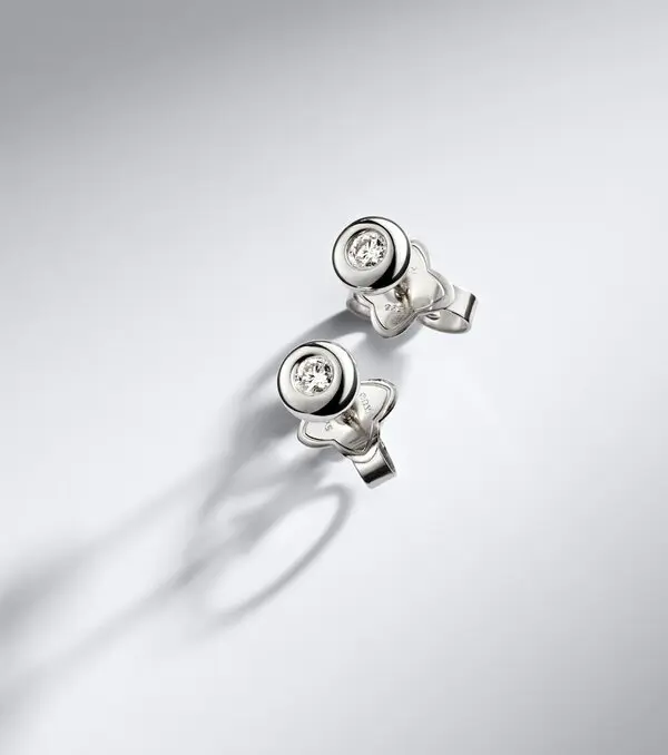David Yurman Sterling Diamond Earrings