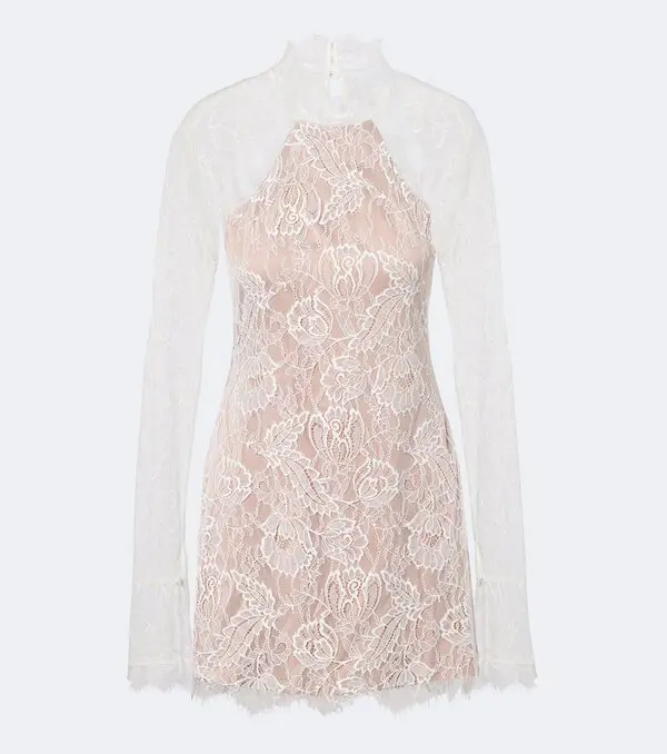 Retrofete Gilana Lace Mini Dress - White