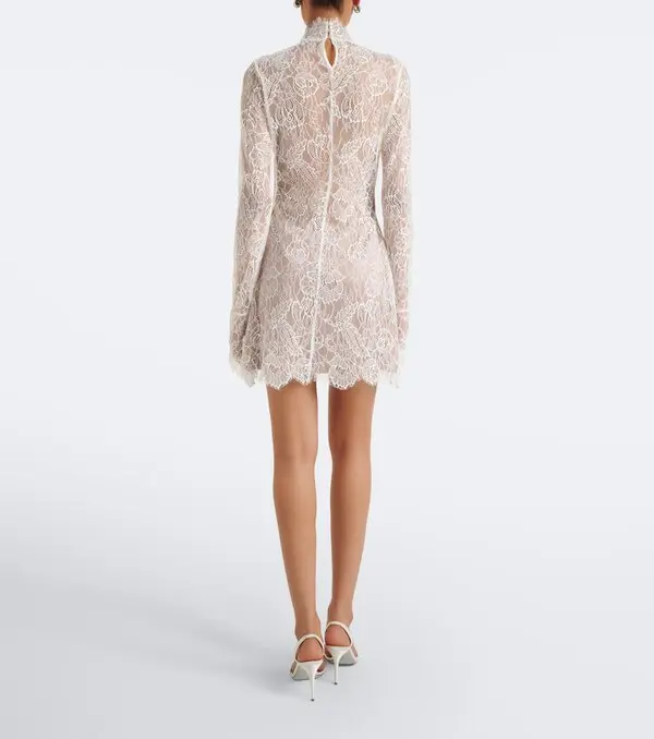 Retrofete Gilana Lace Mini Dress - White