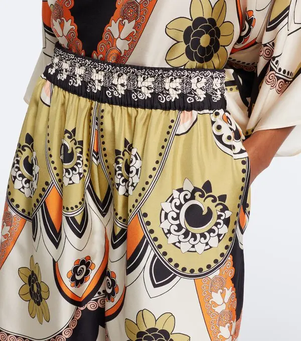 La DoubleJ Printed Silk Twill Bermuda Shorts