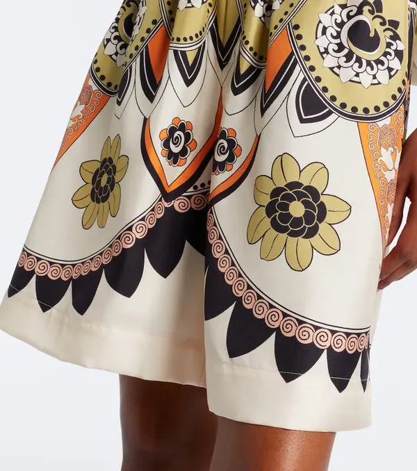 La DoubleJ Printed Silk Twill Bermuda Shorts