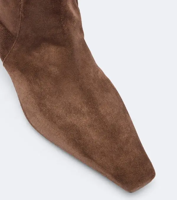 Brunello Cucinelli Monili Suede Knee-high Boots