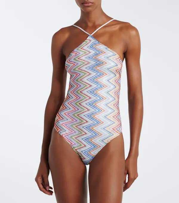 Missoni Zigzag Halterneck Swimsuit