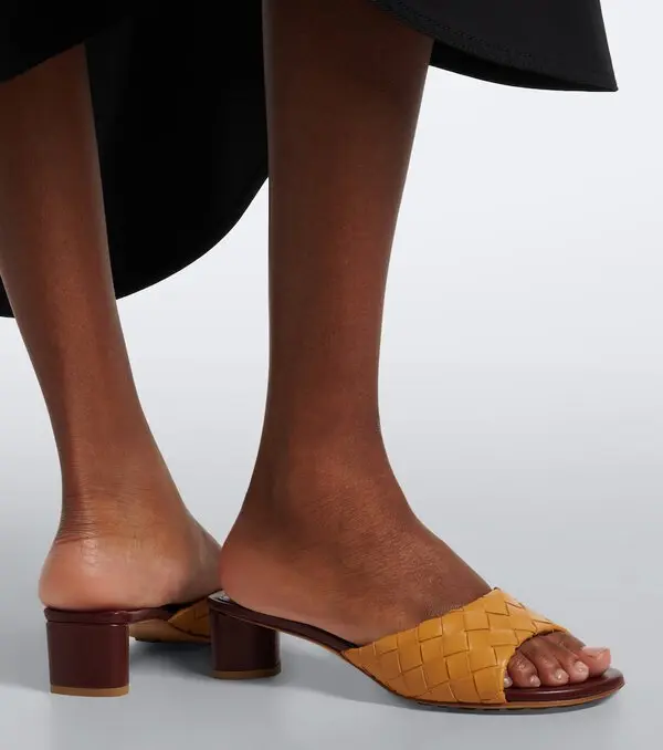 Bottega Veneta Parco Intrecciato Leather Mules
