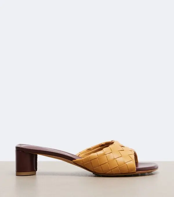 Bottega Veneta Parco Intrecciato Leather Mules
